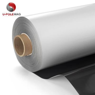 Cina Rollo magnetico di gomma PVC bianco/Rollo di fogli magnetici permanenti/Materiale del rotolo magnetico in vendita