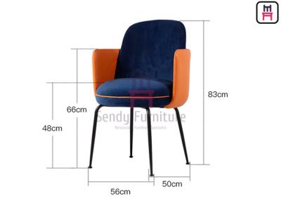 Κίνα Armrests άνετο επικαλυμμένο έδρες ύφασμα εστιατορίων με τα μαύρα πόδια σιδήρου προς πώληση