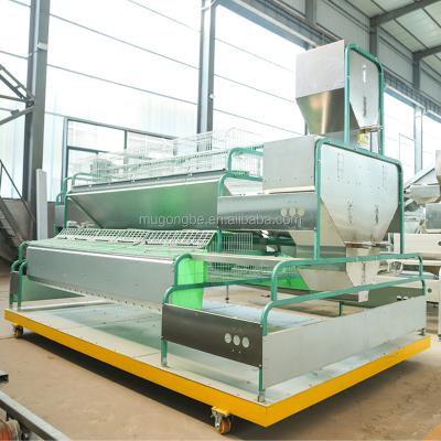 China Commodity Rabbit Double Layer European Style Cage Commercial Breeding System for Farming Breeding for sale