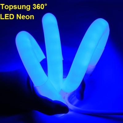중국 16mm 360도 원형 LED 네온 튜브 파란색 유연한 장식등 24V 판매용