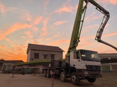 중국 Zoomlion 60 미터 ACTROS 4141 운송용 콘크리트 펌프 트럭 사용 판매용