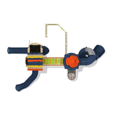 Chine Glissière en plastique de terrain de jeu d'enfants de jouets de jardin avec le courrier galvanisé à vendre