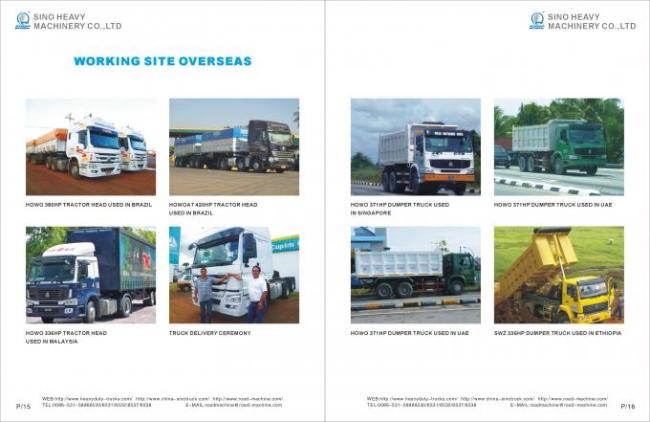 HOWO 6 x autocarro con cassone ribaltabile resistente 4, singola carrozza LHD Tipper Truck di fila