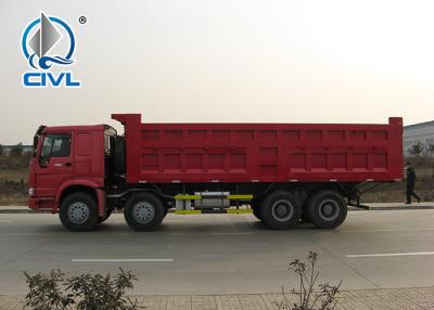 中国 60T 8 x 4 HOWO7の30Cubicバケツそして前部に持ち上がることを用いる頑丈なダンプ トラック 販売のため