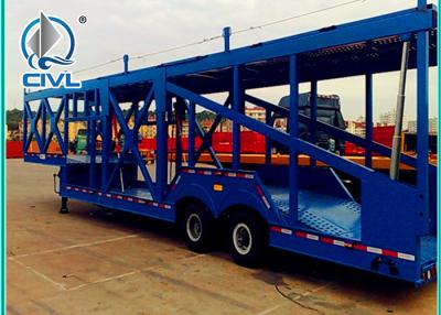 Cina rimorchio preoccupantesi del camion dei semi del trasportatore di automobile del semirimorchio di trasporto del trasportatore automatico di Suv del veicolo di 2 automobili degli assi 6-9 da vendere in vendita