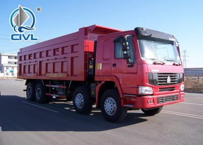 中国 Sinotruck 前部油圧持ち上がる 8 x 4 頑丈なダンプ トラック 371HP エンジン、LHD/RHD 販売のため