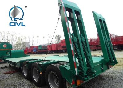 Cina Assi della roulotte 2 50 tonnellate del letto di rimorchio basso dei semi, rimorchio a base piatta basso con la gomma di marca del triangolo in vendita
