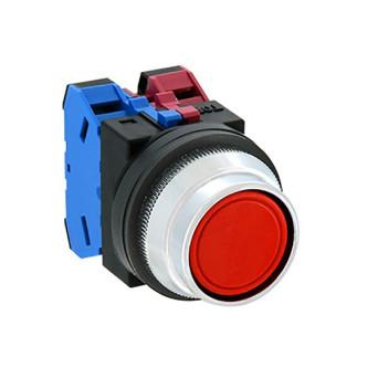China ABN2F11R 1NO Contact Structure Push Button Switch φ30 Mounting Hole Size with Red Illumination for sale