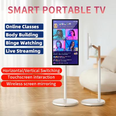 China 27 inch 6G+128G Capacitive Touch Portable TV, Stylish and Modern,  Rotatable Tablet Stand - Smart Home Assistant with Bluetooth & WiFi, Follow Me Screen for sale