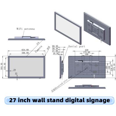 China 23.6 Inch Android-Based Wall Mounted Cloud Content Management Animation Digital Signage Advertising for Fast Food Restaurant for KFC Store Welcome Display for sale