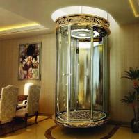 Quality Microcomputer Controlled Abnormity Automatic Door Elevator With 50Hz Power Circular Glass Lift for sale