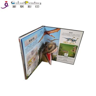 Cina La storia del pop-up dei bambini dei dinosauri prenota l'ascensore educativo i libri della falda per i bambini in vendita