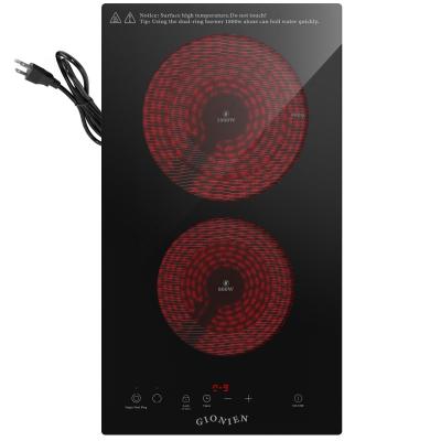 Κίνα Ηλεκτρική εστία 2 εστιών 110V~120V 12'' Ηλεκτρική επιτραπέζια κουζίνα 1800W προς πώληση