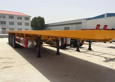 Cina materiale dell'acciaio di 40ft per il rimorchio a base piatta del rimorchio dei semi del contenitore/asse del doppio in vendita
