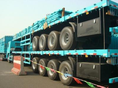 Cina Materiale d'acciaio a base piatta del rimorchio Q345 del contenitore della sospensione meccanica da vendere (pittura gialla facoltativa) in vendita