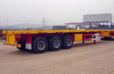 Cina 3 il rimorchio a base piatta del contenitore dell'asse 60T con la torsione chiude per il trasporto in container di 2*20FT o di 1*40FT in vendita