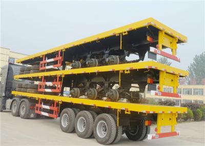 Cina Rimorchio a base piatta del contenitore dell'asse giallo di colore 3 con la sospensione meccanica comune in vendita