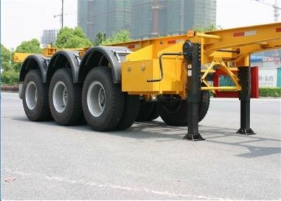 中国 3 つの車軸平面シャーシの容器が付いている平面容器のトレーラーは販売のために締まります 販売のため