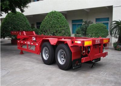中国 2 つの車軸 bpw のブランド 13m の予備のタイヤのキャリアが付いている骨組シャーシの容器のトレーラー 販売のため