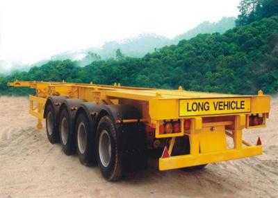 Cina 50t ha personalizzato lo scheletro a base piatta del rimorchio del contenitore con il carrello di atterraggio 28t in vendita