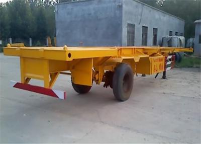 中国 半 3 つの車軸 40ft 4mm ダイヤモンドの鋼鉄平面容器のシャーシの骨組トラックのトレーラー 販売のため