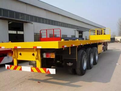 Cina Acciaio rimorchio del letto del camion da 40 piedi alto del rimorchio del rimorchio a base piatta del contenitore in vendita