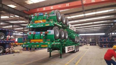 Cina CIMC rimorchio a base piatta del contenitore di Pin della trazione dell'asse JOST di colore verde 13ton Fuwa di marca con il prezzo franco fabbrica da vendere in vendita