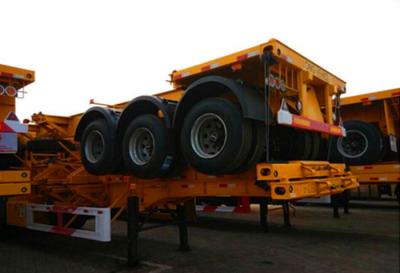 Cina 3 assi 20ft/rimorchio di scheletro/a base piatta 45ft/di 40ft del contenitore/rimorchio camion del contenitore in vendita