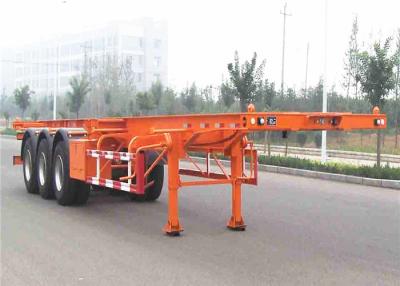 Cina 3 rimorchio a base piatta del contenitore degli assi 12.5m, rimorchio di scheletro del camion del letto piano di 40ft in vendita