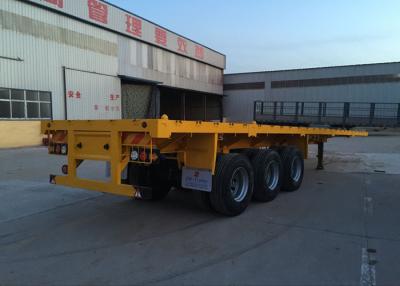 Cina FUWA 3 Axle Flatbed rimorchio portacontainer, meccanica 20ft Suspension Semirimorchi in vendita