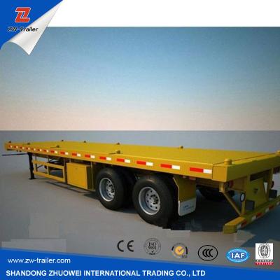 Cina 3 Axle Flatbed rimorchio portacontainer Per 20ft e 40ft container Trasporti in vendita