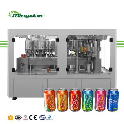 China 330ml Aluminum Can Soft Drink Canning Production Line Energy Drink Carbonated Beverage Can Filling Machine for sale