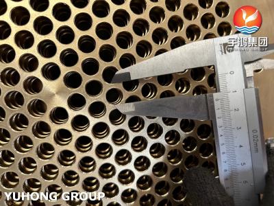 China ASTM B171 C46400 Hoja de tubo fija Componente esencial para intercambiadores de calor en venta
