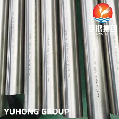 Cina ASTM B861 Grado 2 UNS R50400 Tubo senza saldatura in lega di titanio per condensatore di acqua di mare in vendita
