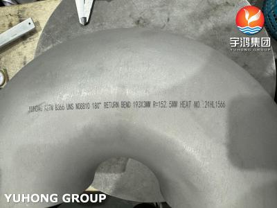 Κίνα ASTM B366 N08810 Εξάρτημα σωλήνα καμπύλης 180° από κράμα νικελίου για υψηλή θερμοκρασία προς πώληση
