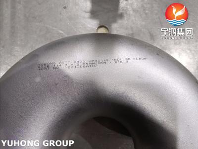 China ASTM A403 WP321-S Austenitic Stainless Steel 180° Elbow Round Bend For Changing Direction of Pipeline for sale
