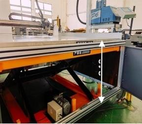 Glue Plotter CNC Gluer showing maximum stack height