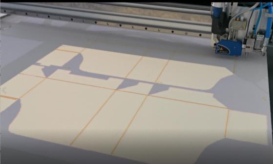 Projector system in operation on Glue Plotter