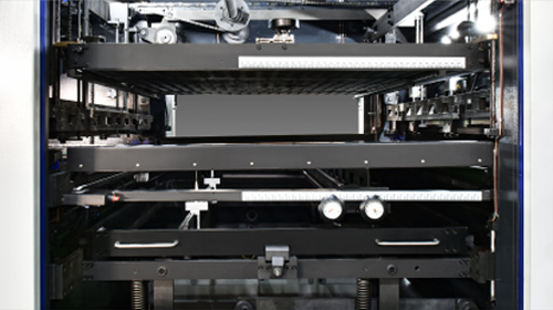 Three layer stripping section of die cutting machine