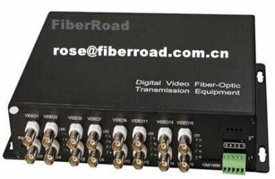 Cina 16ch fibra ottica 20Km di singolo modo del convertitore di dati del video 1ch RS485 video in vendita