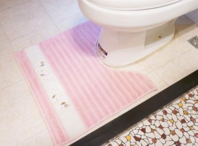 Cina Stuoia durevole antiscivolo del pavimento della toilette della camera da letto della famiglia con ricamo sveglio in vendita