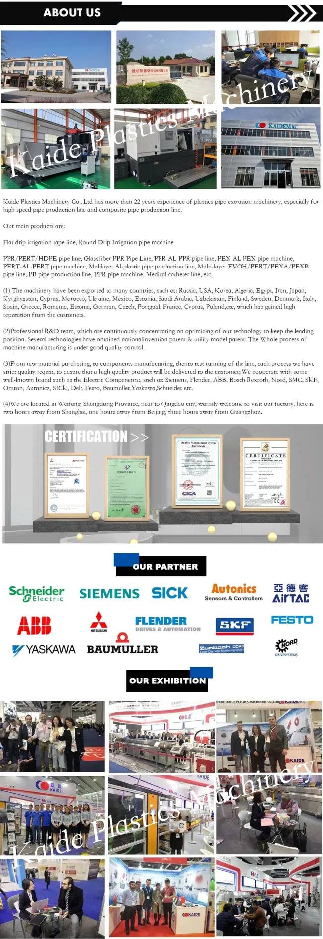 Plastic PE Pipes Production Line / Good Quality PE Pipe Manufacturing Machine