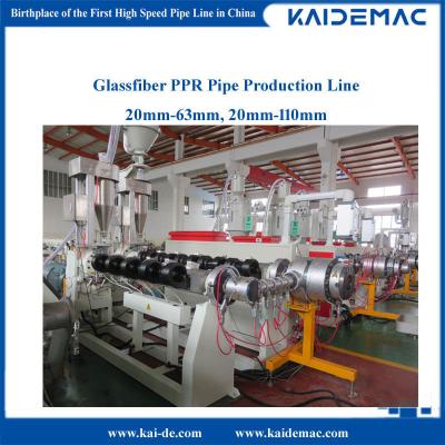 China Máquina de extrusão de tubos de fibra de vidro de alta velocidade PPR GF PPR 20-110 mm à venda