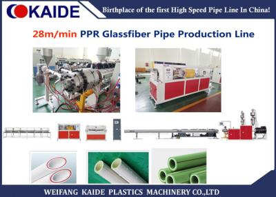 China Máquina plástica da extrusão da tubulação da fibra de vidro de PPR para 3 a tubulação 20-63mm da camada PPR à venda