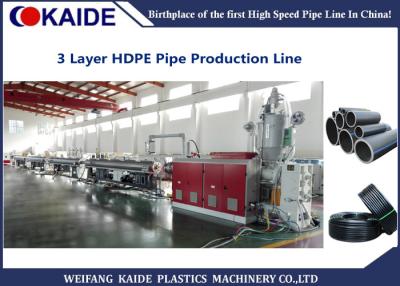 China 20-110mm 3 Layer Co-extrusion HDPE Pipe Production Line/ HDPE Pipe Making Machine KAIDE for sale