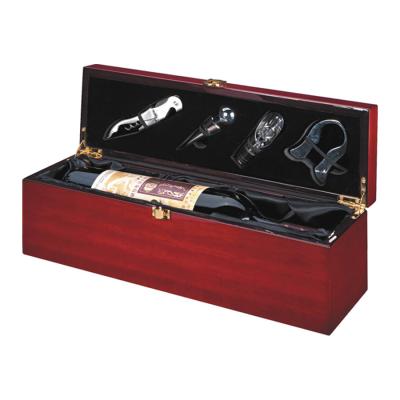 China Caoba de gama alta, castaña, cajas de almacenamiento de madera del vino del MDF para el regalo en venta