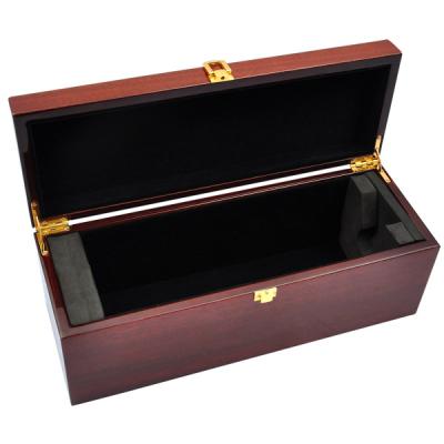 China Caoba rectangular, castaña, cajas de almacenamiento de madera del MDF para la botella de vino en venta