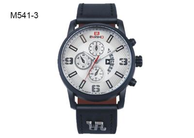 China Men's Quartz Watch Fashion Casual Dial Clock Leather Wrist Watch M541 for sale