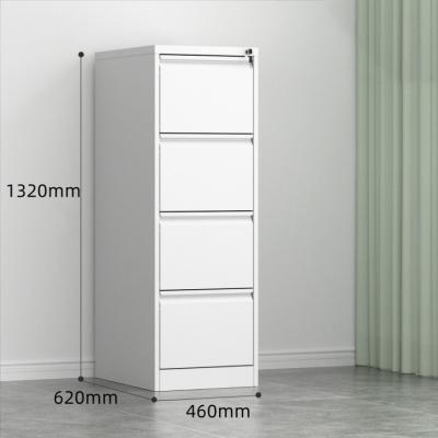 China 4-Drawer Modern Steel Office Furniture Key Lock Adjustable File Cabinet for Storage for Bedroom School Gym Workshop Hotel for sale