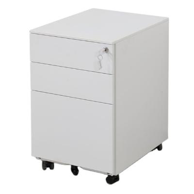China Modern 3-Drawer Steel Office Furniture Mobile Pedestal File Cabinet Key Lock Schools Living Room Warehouse Workshop Hotel for sale